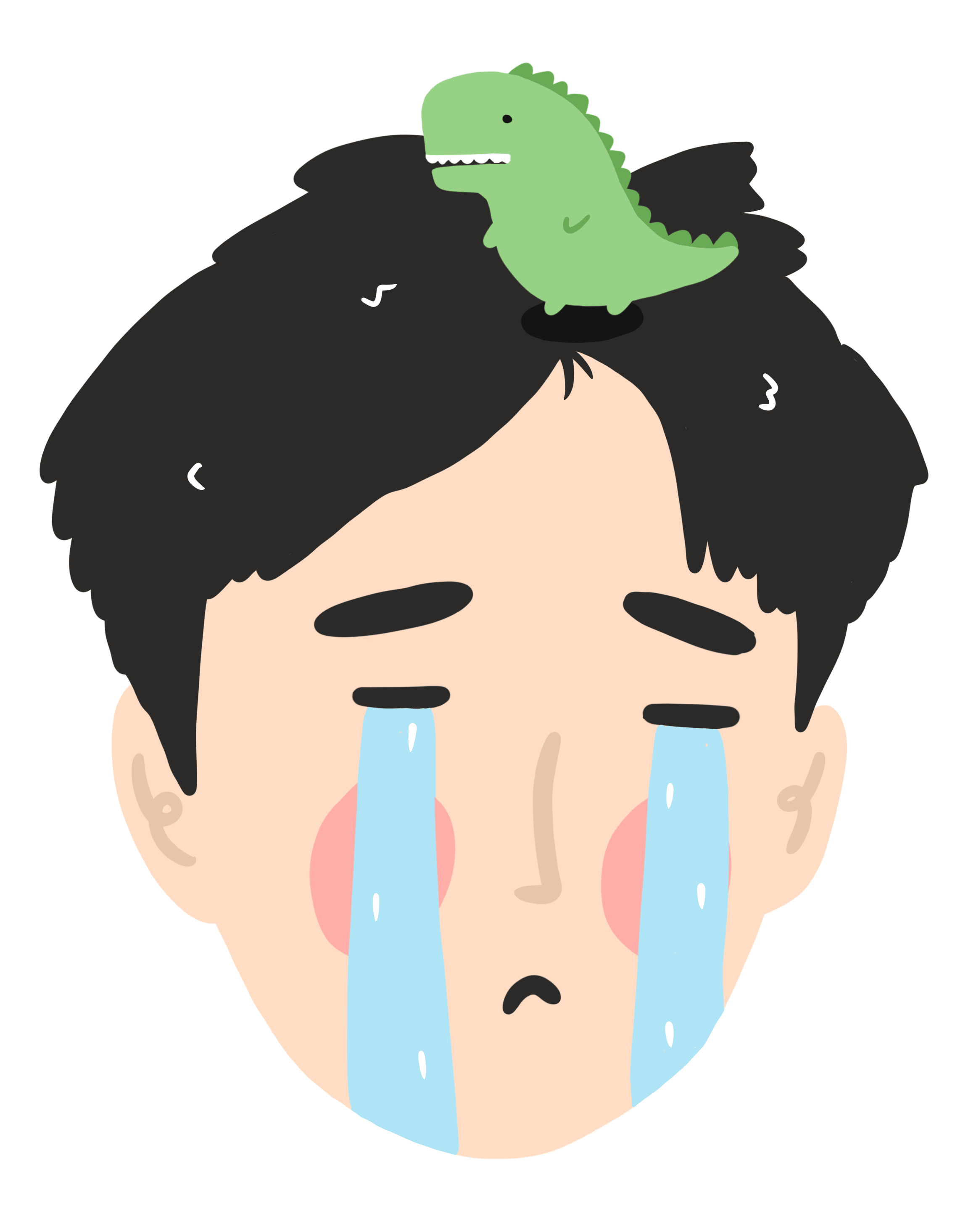 Sad Cry Sticker by Patricia Tjandra for iOS & Android | GIPHY