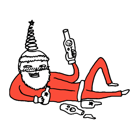 Christmas Santa Sticker by MALT Studio for iOS & Android | GIPHY