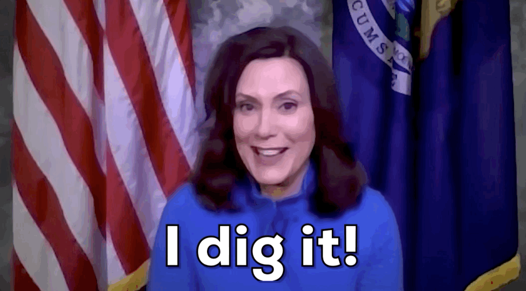 Gretchen Whitmer I Dig It GIF by GIPHY News - Find & Share on GIPHY