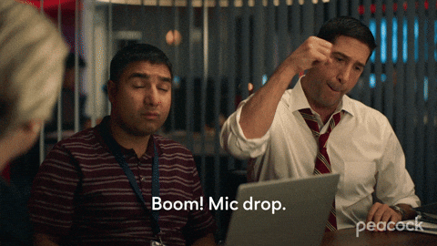 David Schwimmer Mic Drop GIF by PeacockTV - Find & Share on GIPHY