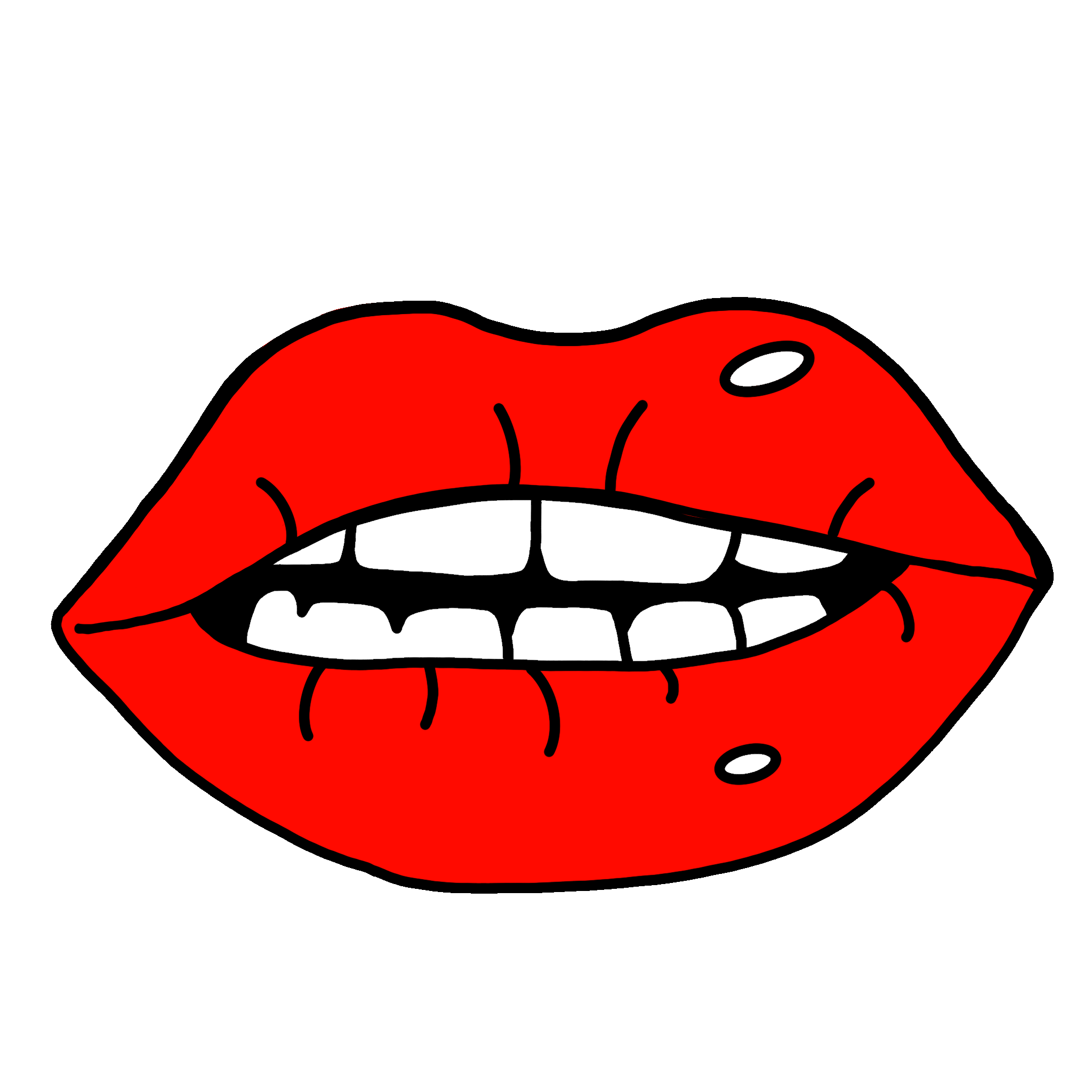 Angry Red Lips Sticker by Cavanagh Foyle for iOS & Android | GIPHY