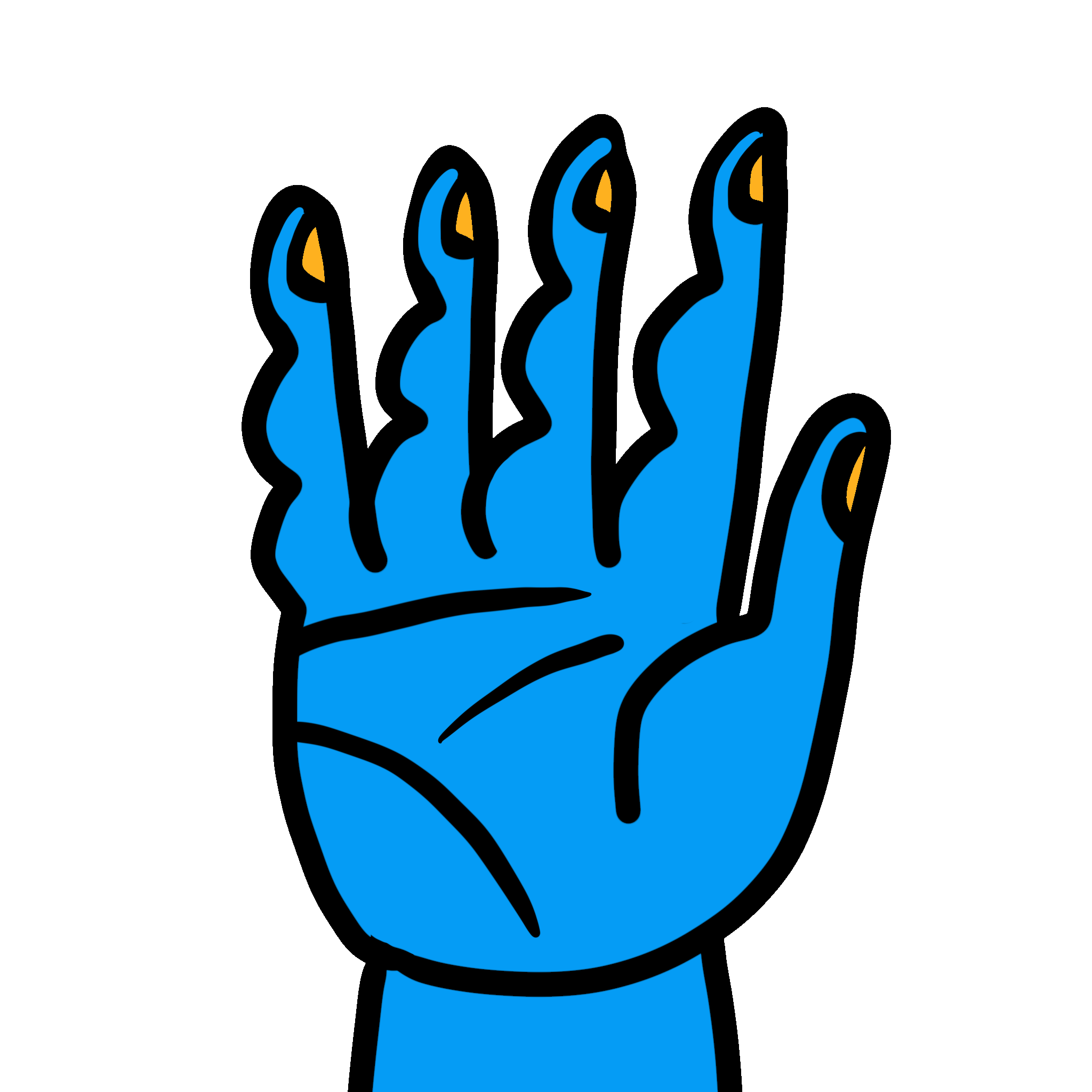 Hand Hello Sticker by Darién Sánchez for iOS & Android | GIPHY