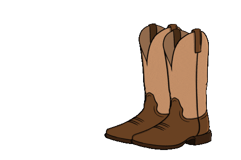 Cowboy Boots Sticker by Ponyfarben for iOS & Android | GIPHY