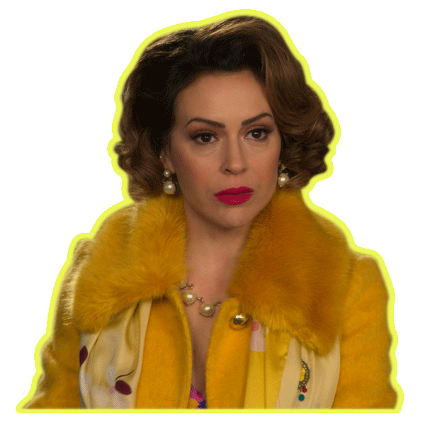 Alyssa Milano Coralee Armstrong Sticker by Insatiable for iOS & Android ...