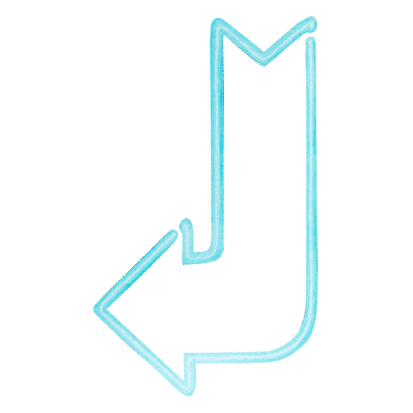 Glowing This Way Sticker by Aviate Media for iOS & Android | GIPHY