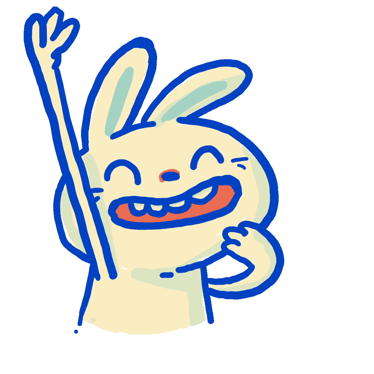 Wave Hello Sticker by Nate Bear for iOS & Android | GIPHY