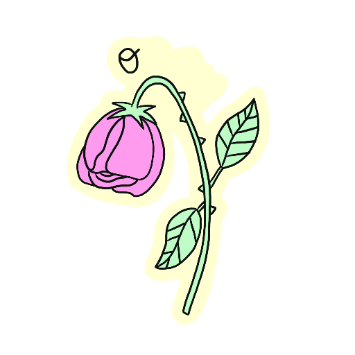 Sad Rose Sticker by JessTales for iOS & Android | GIPHY