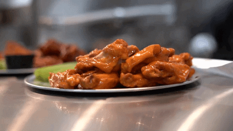 Chicken Wing Food GIF by Pluckers - Find & Share on GIPHY