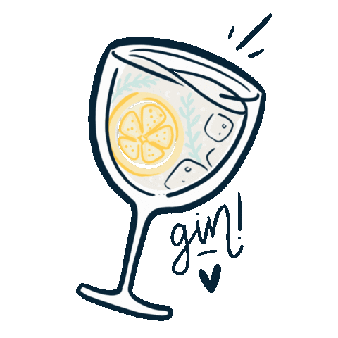 Drink Gin Sticker by Entrelaço Estúdio for iOS & Android | GIPHY