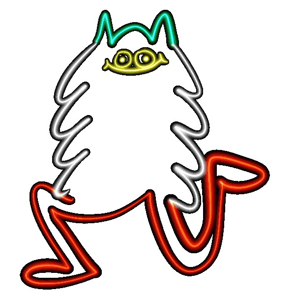 Fun Factory Neon Sticker by Jon Burgerman for iOS & Android | GIPHY