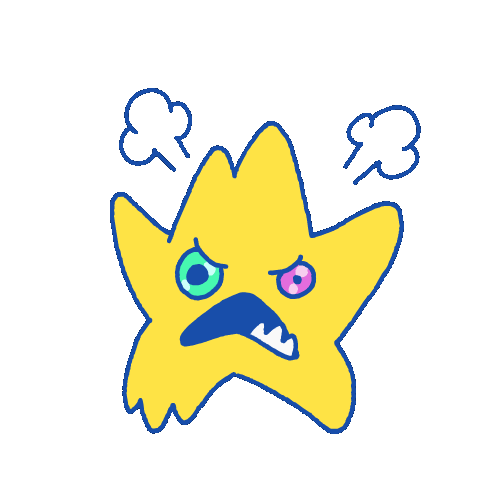 Angry Star Sticker by BuzzFeed Animation for iOS & Android | GIPHY