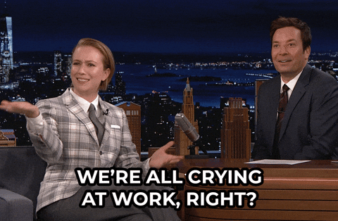 Crying-at-work GIFs - Get the best GIF on GIPHY