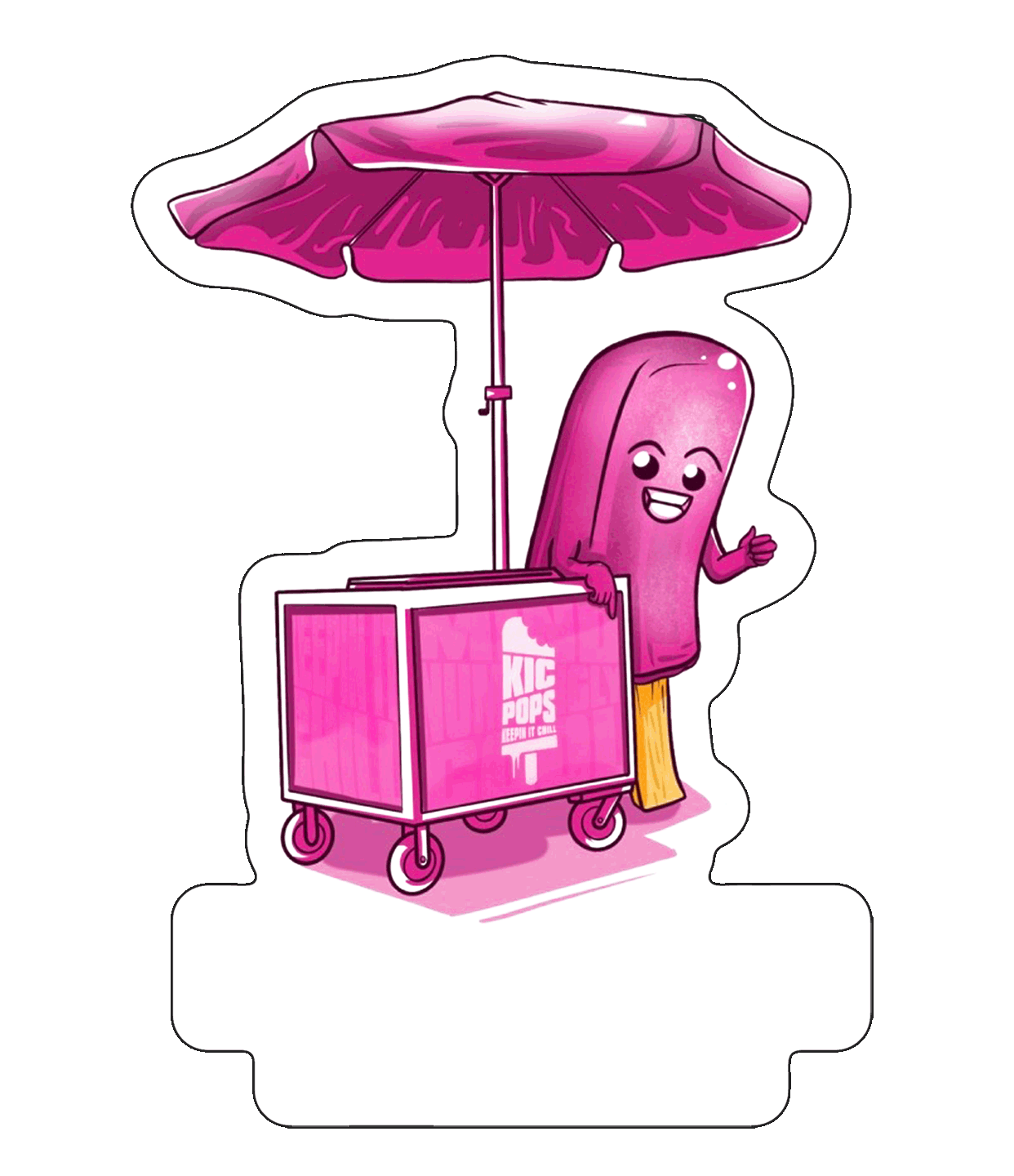 Pink Catering Sticker by KICPOPS for iOS & Android | GIPHY