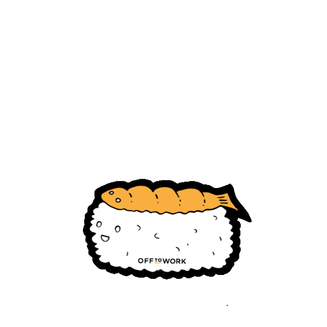 Happy Sushi Sticker by Off To Work for iOS & Android | GIPHY