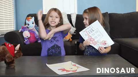 Sign Language Dinosaur GIF by ASL Nook - Find & Share on GIPHY