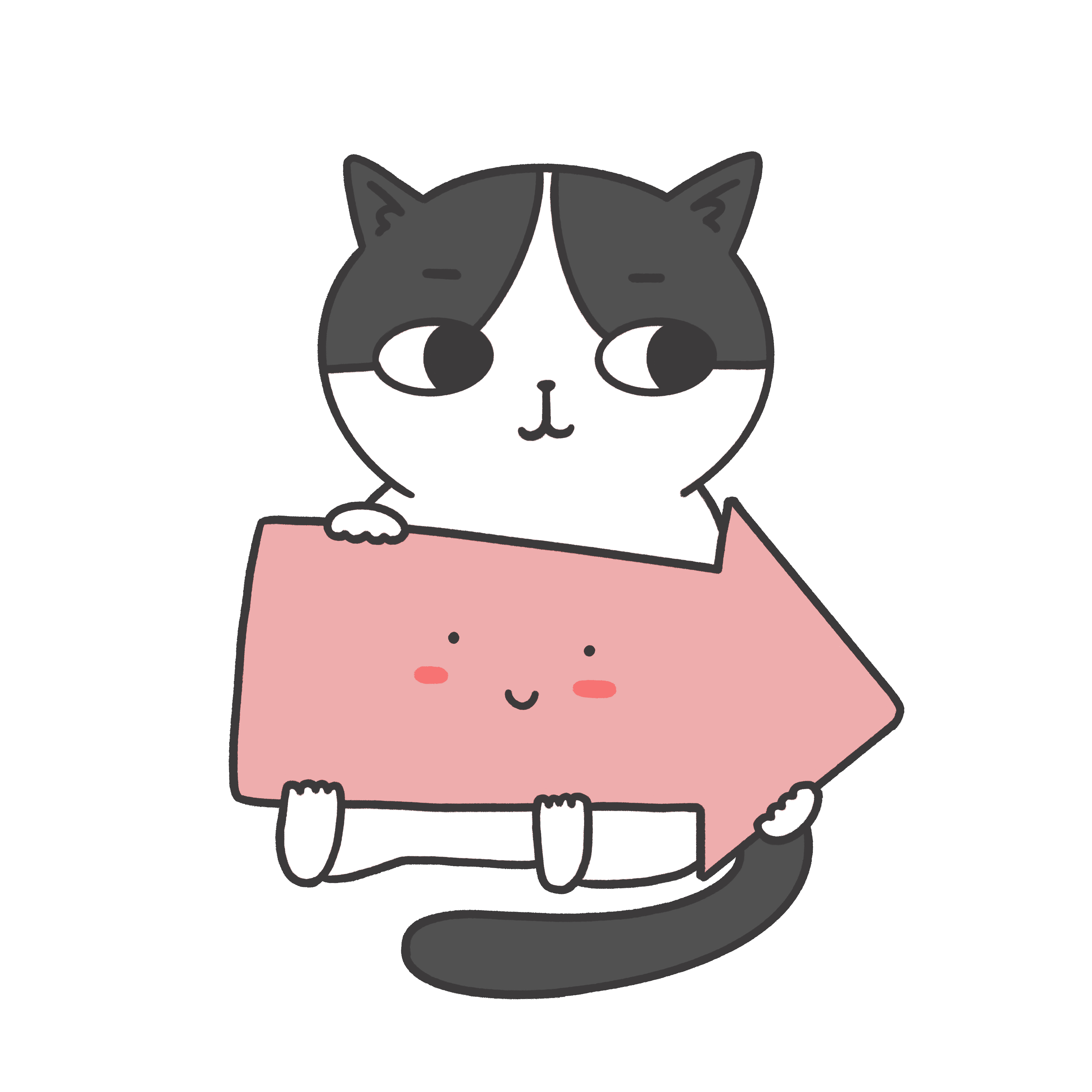 Cats Arrow Sticker by Cat and Cat Comics for iOS & Android | GIPHY