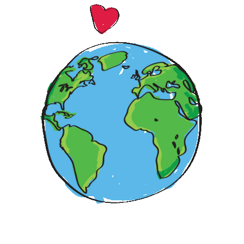 Earth Heart Sticker by FinalStraw for iOS & Android | GIPHY