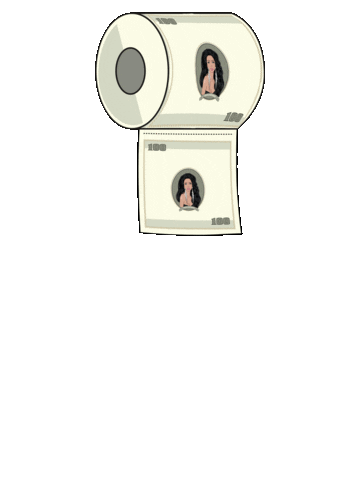 Toilet Paper Money Sticker by Nicol Raidman for iOS & Android | GIPHY