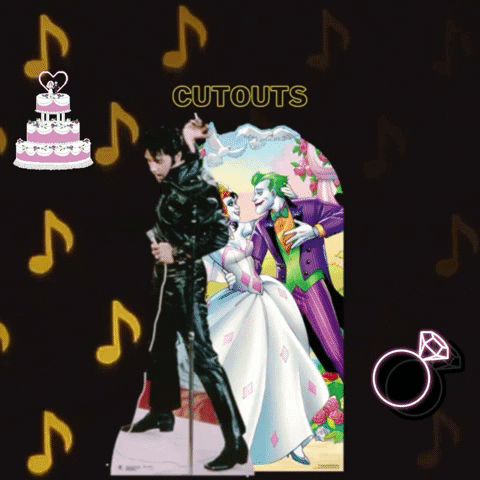 Elvis Presley Wedding Reception GIF by STARCUTOUTSUK - Find & Share on ...