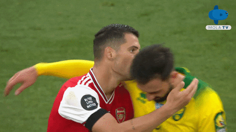 Football Hug GIF by MolaTV - Find & Share on GIPHY
