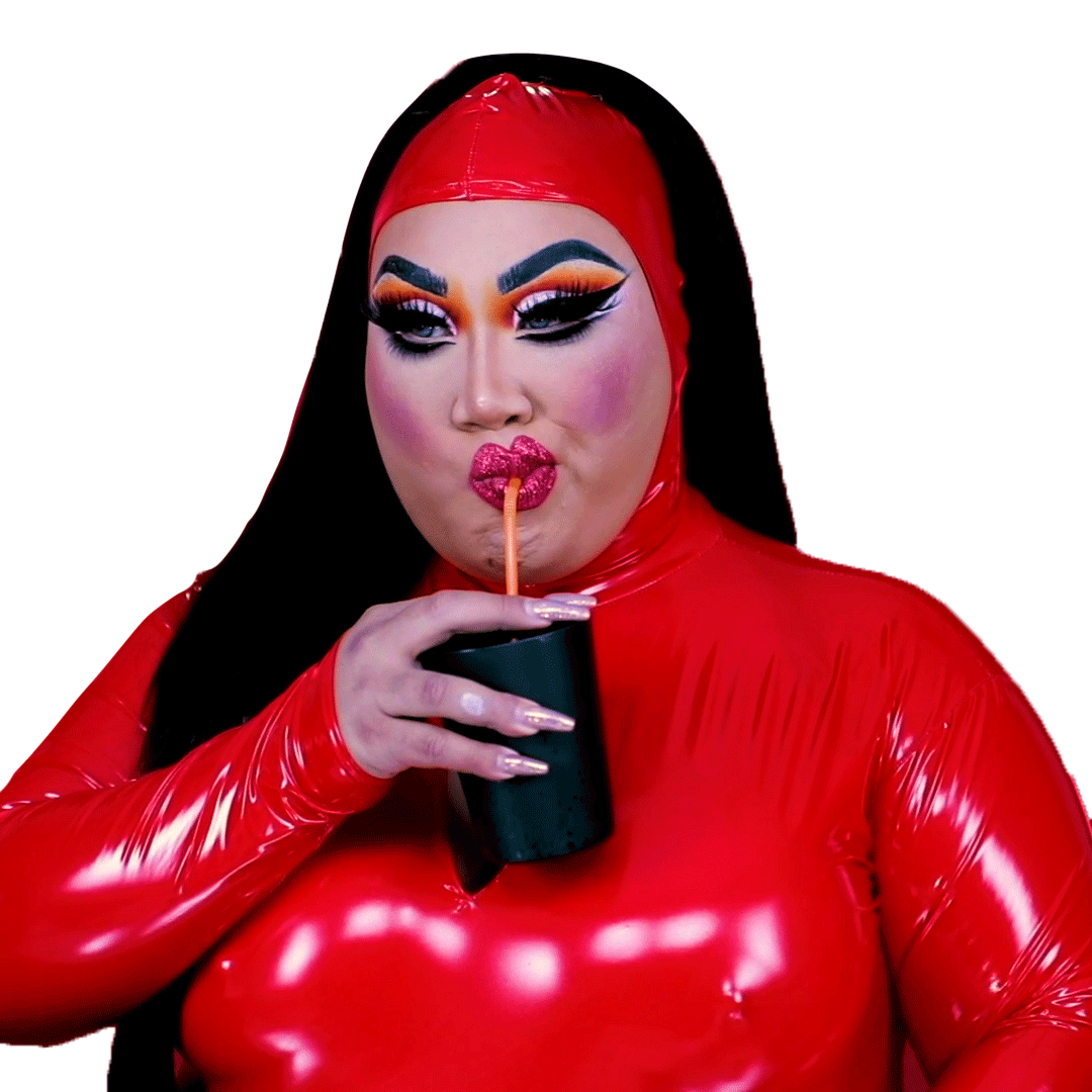 Drag Queen Drinking Sticker by PatrickStarrr for iOS & Android | GIPHY