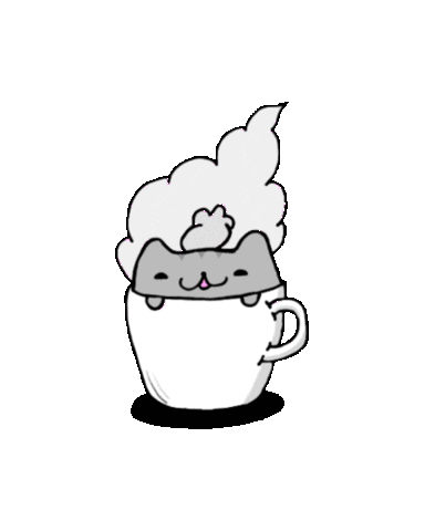 Cat Coffee Sticker for iOS & Android | GIPHY