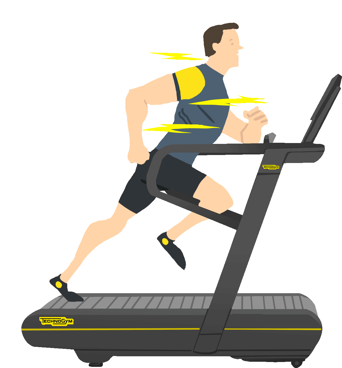 Man Running Sticker by Technogym for iOS & Android | GIPHY