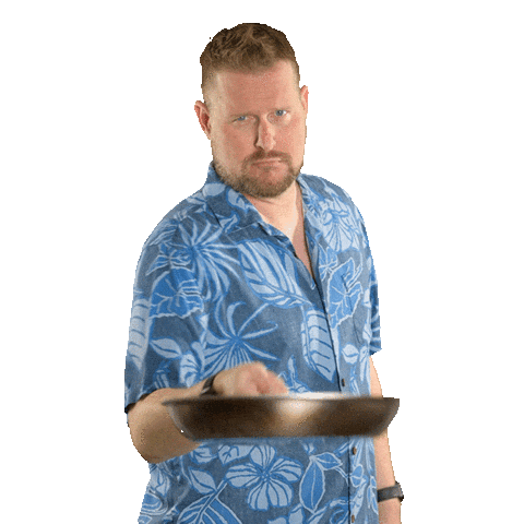 Frying Pan Cooking Sticker by DaveAndMahoney for iOS & Android | GIPHY