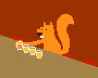 Drunk Squirrel Cartoon