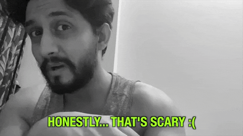 Scared Biting Nails GIF by Digital Pratik - Find & Share on GIPHY