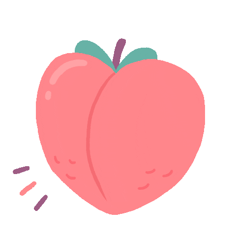 Peach Sticker by Marie Boiseau for iOS & Android | GIPHY