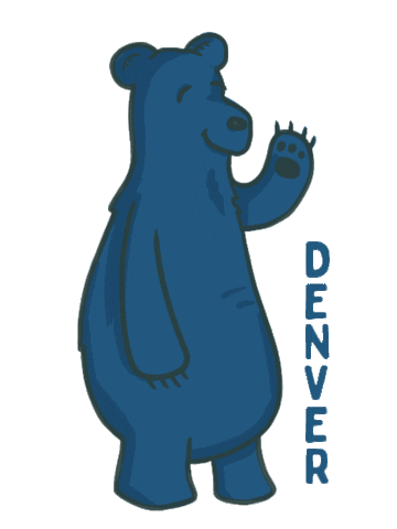 Blue Bear Colorado Sticker by Elise for iOS & Android | GIPHY