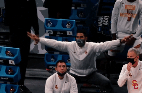 Basketball Celebrate GIF by USC Trojans - Find & Share on GIPHY