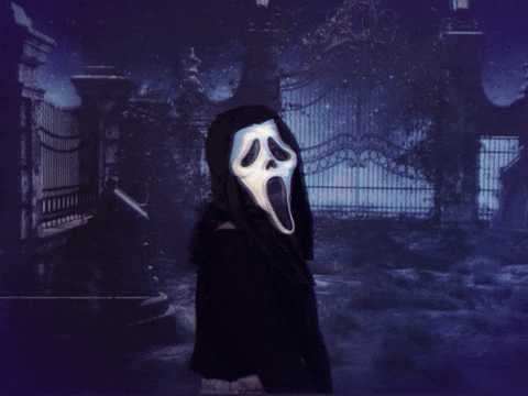 dancing, halloween, twerking, spooky szn, scream mask, ghostface mask – GIF
