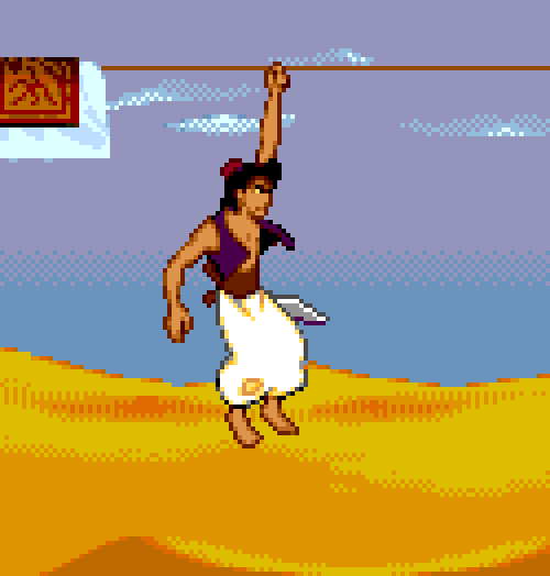 , 90s, video games, pixel art, aladdin, hanging – GIF