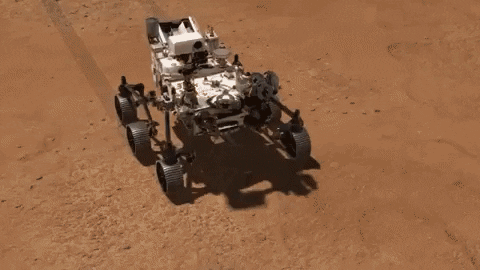 Mars Rover Moving Animation