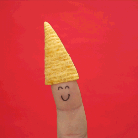 Happy Bugle Finger GIF by Bugles - Find & Share on GIPHY