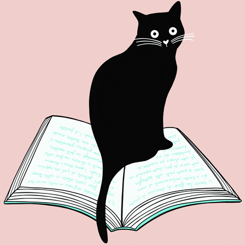 Cat Reading Gif