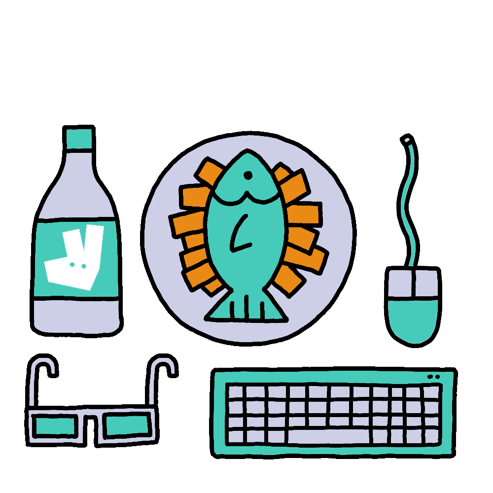 Hungry Lunch Sticker by Deliveroo for iOS & Android | GIPHY