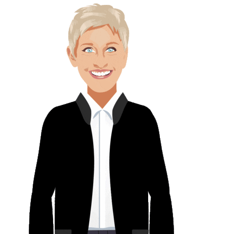 Ellen Degeneres Hello Sticker by The Ellen Show for iOS & Android | GIPHY