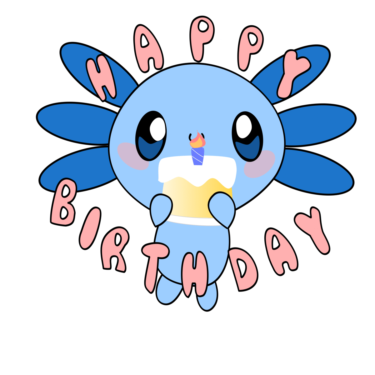 Happy Birthday Sticker by Axol and Friends for iOS & Android | GIPHY