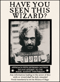 Sirius Black Wanted Poster Gif