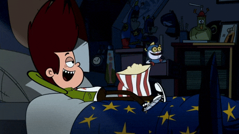 Eating Popcorn GIF by Atomic Puppet - Find & Share on GIPHY