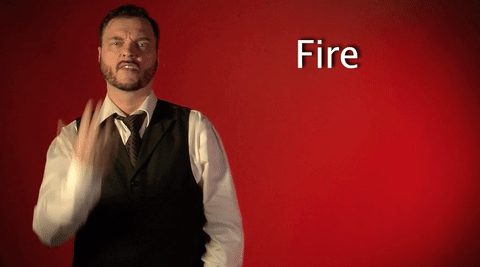 Sign Language Fire GIF by Sign with Robert - Find & Share on GIPHY