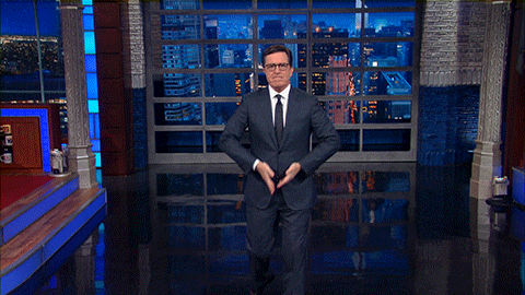 Excited Stephen Colbert GIF by The Late Show With Stephen Colbert ...