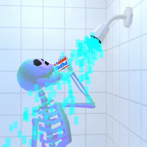 Skeleton Shower GIF by jjjjjohn - Find & Share on GIPHY