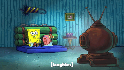 Spongebob Watching Tv Gif