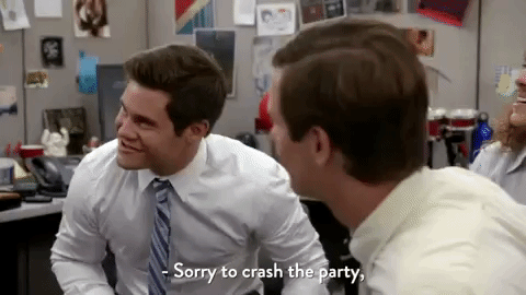 Crashing-the-party GIFs - Get the best GIF on GIPHY