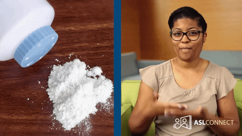 American Sign Language Baby Powder GIF by ASL Connect - Find & Share on ...