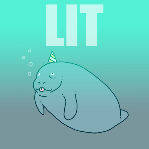 Party Manatee GIF by GIPHY Studios Originals - Find & Share on GIPHY
